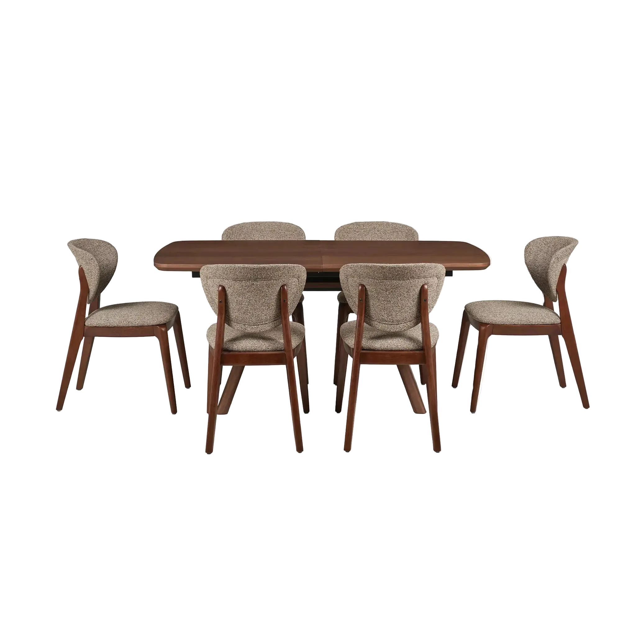 Palma Extendable Dining Set - Walnut |SoftSeason Furniture– Walnut